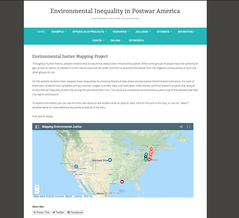 Mapping Environmental Justice Digital Humanities
